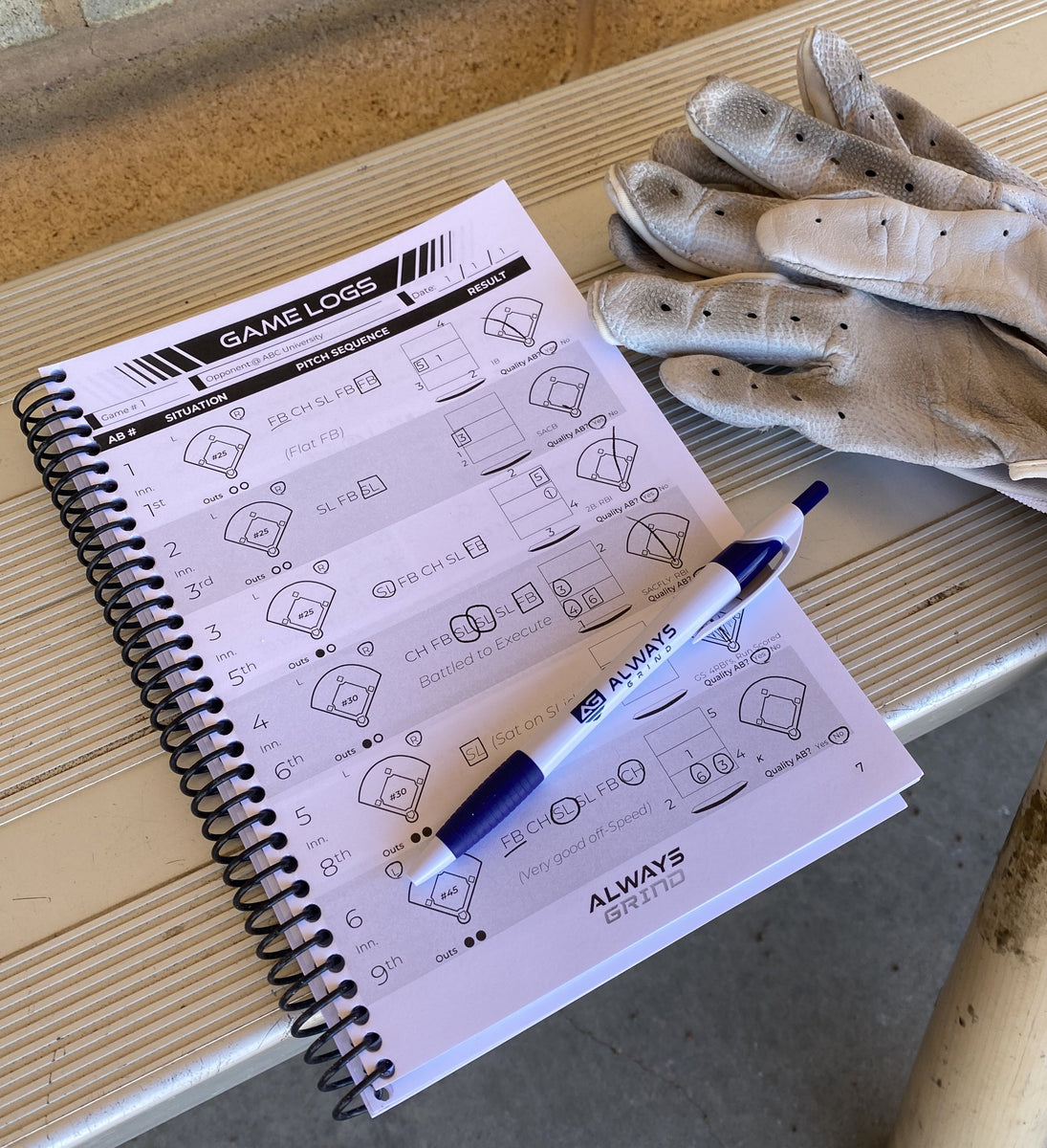 Baseball Notebooks | Always Grind: Hitter's Game Logs